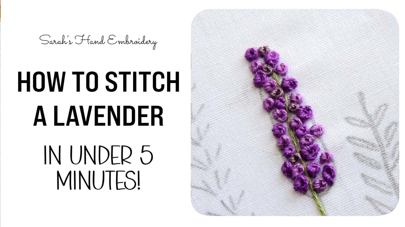 How to do the Coral Stitch - Sarah's Hand Embroidery