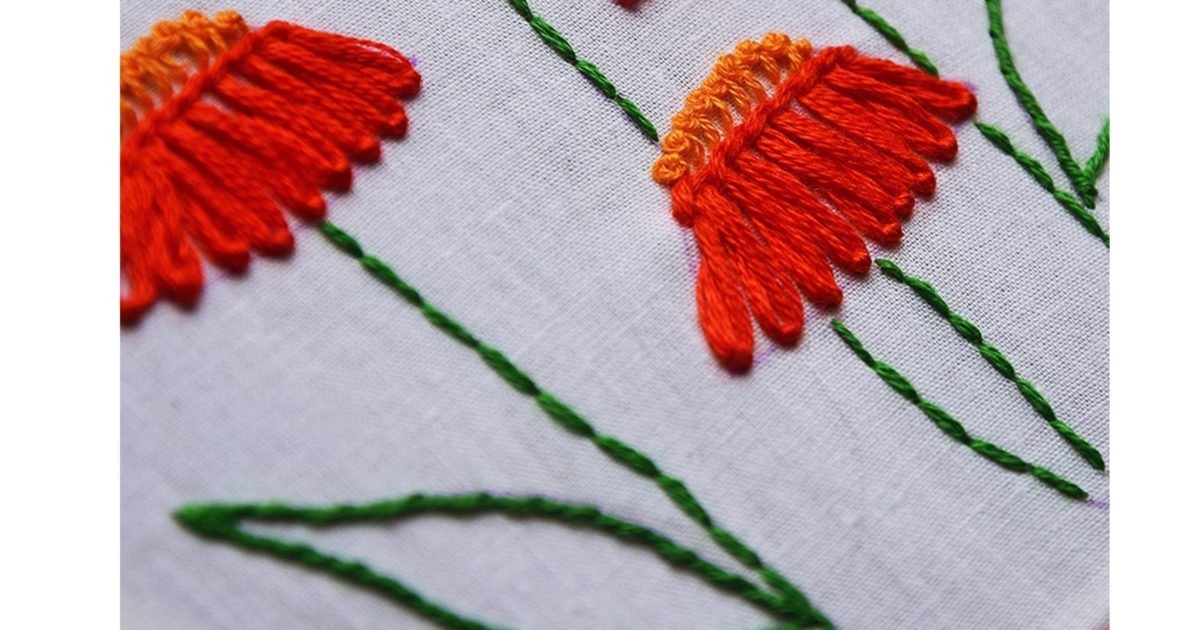 Stitch Flowers: Basque Stitch – Sarah's Hand Embroidery Tutorials