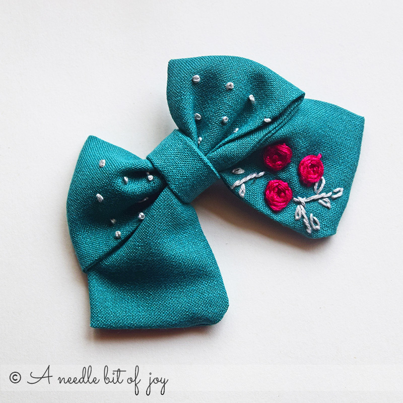 Hair Bows - Sarah’s Hand Embroidery
