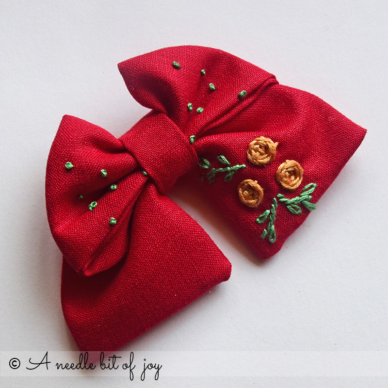 Hair Bows - Sarah’s Hand Embroidery
