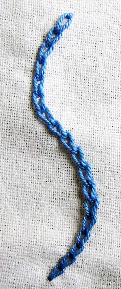 How To Do Reverse Chain Stitch Sarahs Hand Embroidery Tutorials