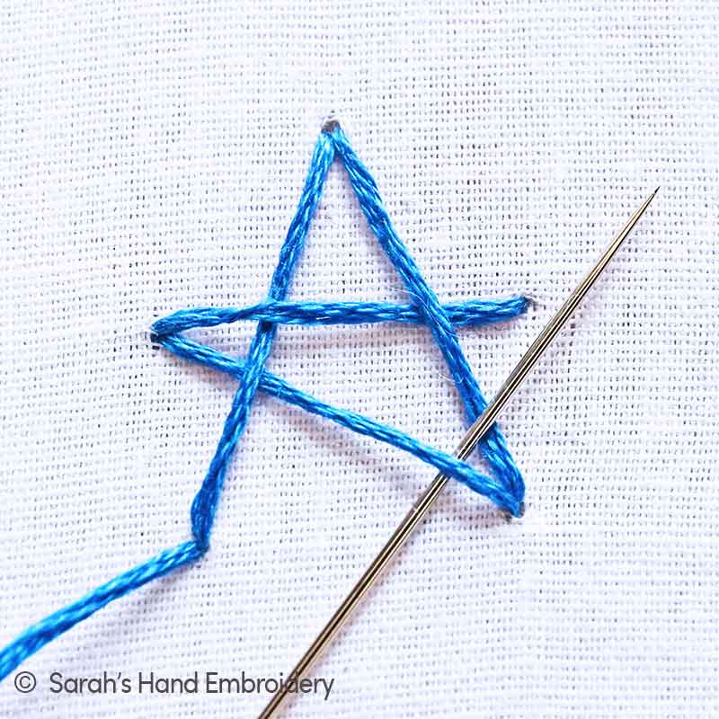 How To Do The Woven Star Stitch Sarahs Hand Embroidery Tutorials